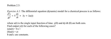 Solved Problem Exercise A The Start Up Procedure For Chegg