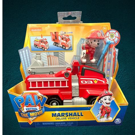 Paw Patrol The Movie Marshall Deluxe Vehicle Transforming Fire Truck