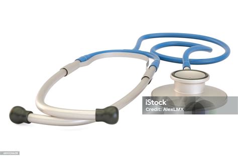 청진 기 근접 촬영 3d 렌더링에 고립 된 흰색 배경 청진기에 대한 스톡 벡터 아트 및 기타 이미지 청진기 흰색 배경 3차원 형태 Istock