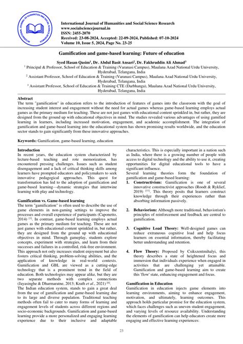 Pdf Gamification And Game Based Learning Future Of Education