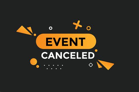 Event Canceled Button Web Banner Templates Vector Illustration 27375783 Vector Art At Vecteezy