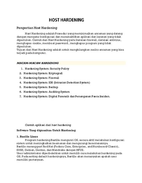 Pdf Pengertian Host Hardening
