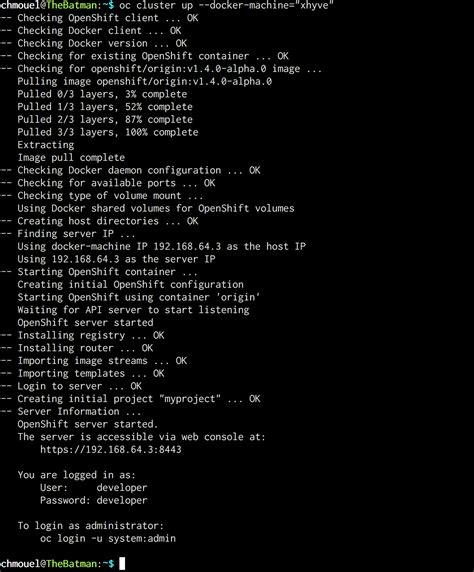 Getting Openshift Origin Cluster Up Working With Xhyve Chmouel S Blog