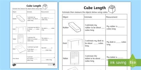 Cube Length Worksheet Worksheet Teacher Made