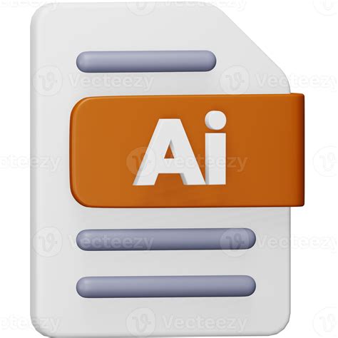 Ai File Format D Rendering Isometric Icon PNG