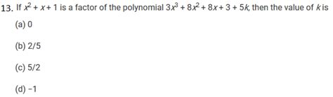 Rd Sharma Solutions Class 9th Ch 6 Factorization Of Polynomials Mcq Rd Sharma Solutions Class 9th Ch 6 Factorization Of Polynomials Mcq