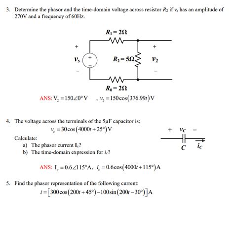 Solved 1 Find The Phasor Transform Of The Following Current