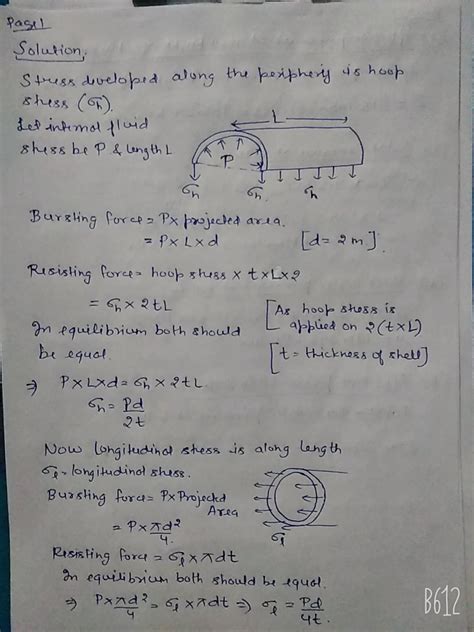 [solved] 6 A Thin Walled Cylinder Shell Has An Internal Diameter Of 2 M Is Course Hero
