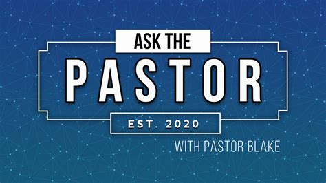 Ask The Pastor Season Ep April