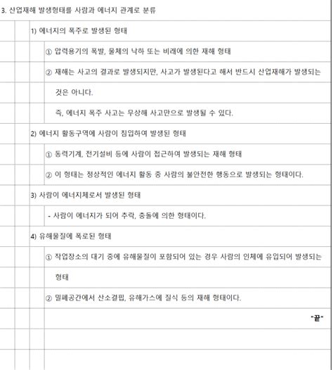 화공안전기술사 122회 기출 산업재해의 통계적 원인분석방법 및 산업재해 발생형태 네이버 블로그