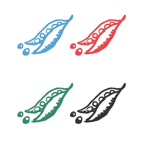 Peas Icon Vector Pea Icon Vegetables Logo Soy Beans Peas Icon