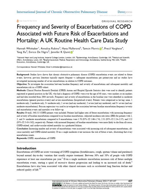 Copd Exacerbation And Severity Pdf