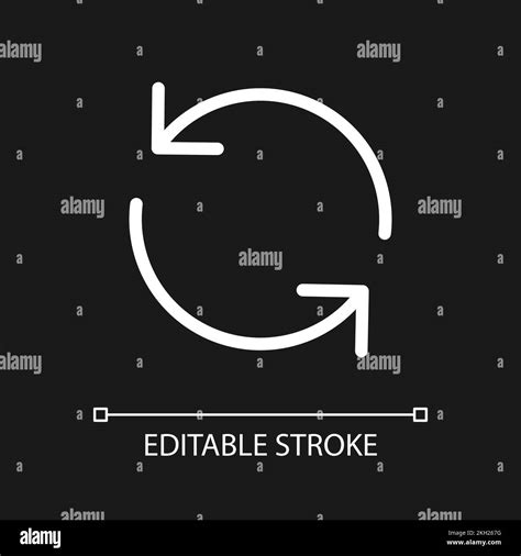 Reload Pixel Perfect White Linear Ui Icon For Dark Theme Stock Vector Image And Art Alamy