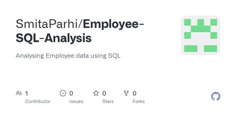 GitHub SmitaParhi Employee SQL Analysis Analysing Employee Data Using SQL