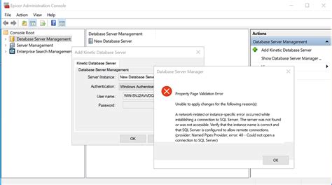 A Network Related Or Instance Specific Error Has Occurred While