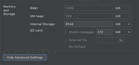 Android Emulator Cant Start React Native App Because Has Not Enough Space Stack Overflow