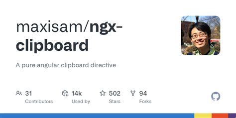 Github Maxisamngx Clipboard A Pure Angular Clipboard Directive