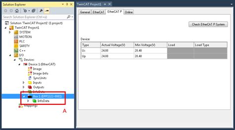 Configuration Of EtherCAT P Via TwinCAT