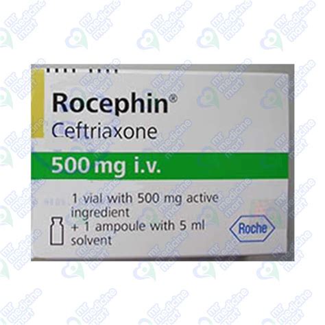 Rocephin Iv 500mg Injection 1 Vial
