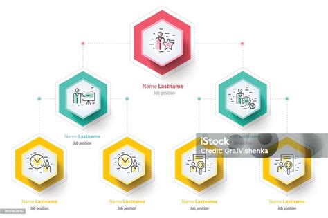 비즈니스 계층 Organogram 차트 Infographics 기업 조직 구조 그래픽 요소입니다 회사 조직 분기 템플릿입니다