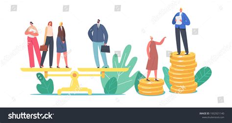 Gender Discrimination Sex Inequality Imbalance Concept Stock Vector