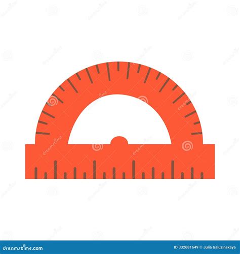 Protractor Ruler Straight And Angular Vernier Caliper Outline Set Vector Illustration
