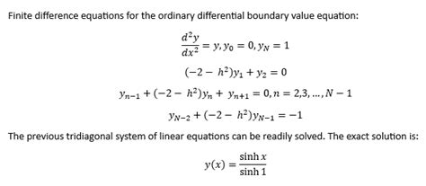 Finite Difference Method For Solving Second Order Ordinary Differential