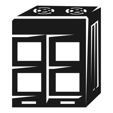 대형 에어컨 아이콘 흰색 배경에 고립 된 웹 디자인을 위한 대형 에어컨 벡터 아이콘의 간단한 그림 프리미엄 벡터