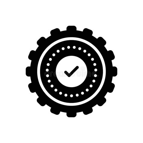Black Solid Icon For Resolved Badge And Development Stock Vector