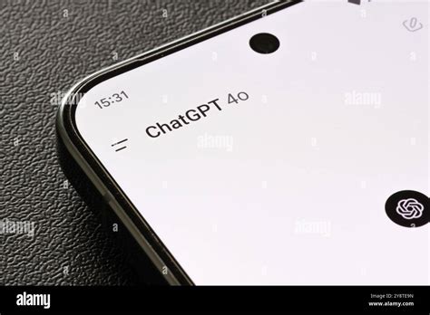 Chatgpt 4o Interface Displayed On A Smartphone Screen Featuring Openai