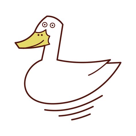泳ぐアヒルのイラスト フリーイラスト素材集 KuKuKeKe