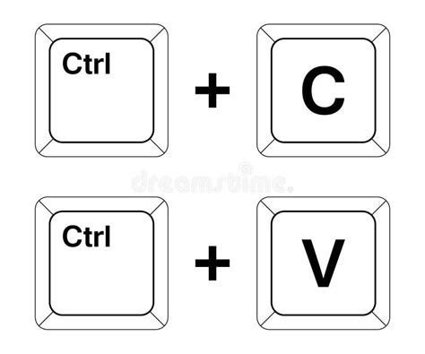 Ctrl C Ctrl V Keys On The Keyboard Copy And Paste The Key Combination