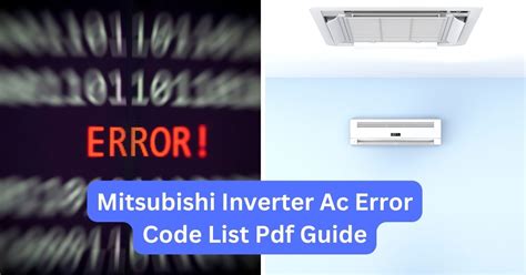 mitsubishi inverter ac error code list pdf guide your essential