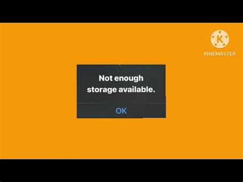 Not Enough Storage Available Kinemaster Youtube