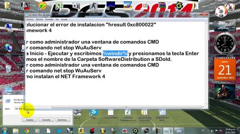 Solucion De Error Hresult 0xc8000222 Del Net Framework4 Youtube