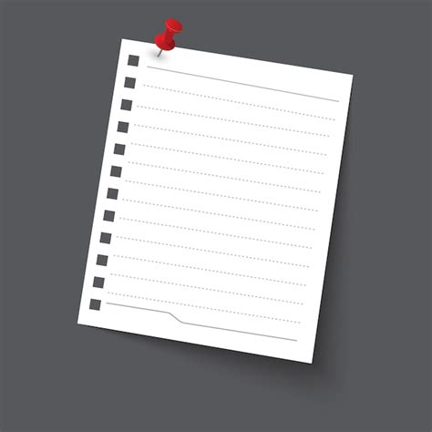 Бумага для заметок изолировать на сером фоне векторная иллюстрация Премиум векторы