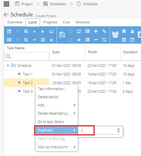How To Copy A Task Hydra Support
