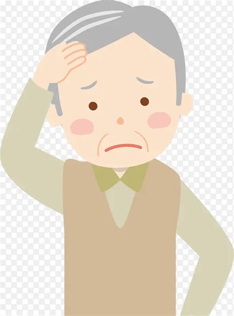 卡通烦恼的老人家PNG图片素材下载 图片编号ypvgzway 免抠素材网