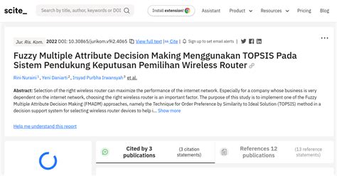 fuzzy multiple attribute decision making menggunakan topsis pada sistem