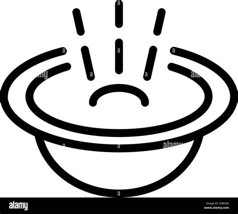 Black And White Vector Icon Of A Sensor Alarm With Signal Lines