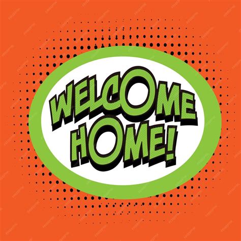 홈 만화 텍스트 만화 연설 거품 만화 컬렉션 벡터 일러스트 레이 션을 환영 합니다 프리미엄 벡터