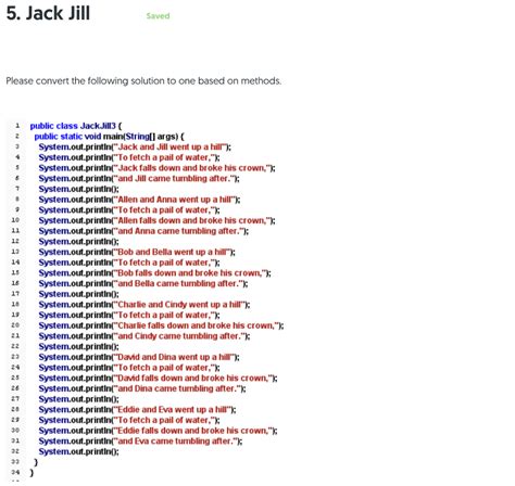 Solved Public Class Jackjill3method Public Static Void