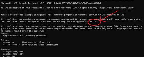 need to update the help text to have 6 instead of 5 · issue 959 · dotnet upgrade