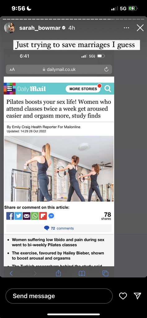 No One And I Mean No One Is Thinking You Go To Pilates For The Sex