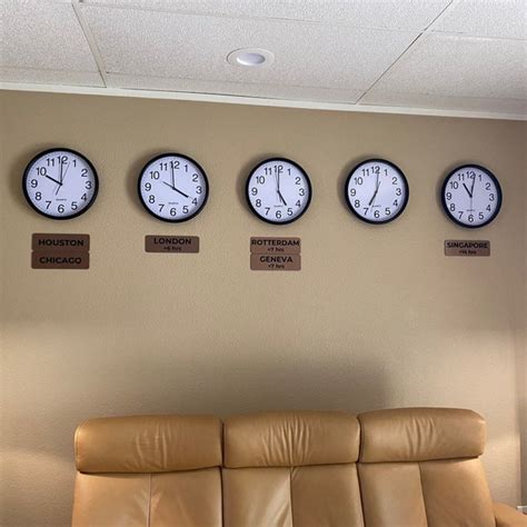 Modern World Clock Sign Time Zone Custom Wall Signs Customized Door