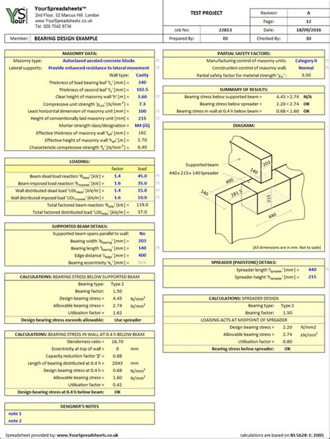 Masonry Spreadsheets