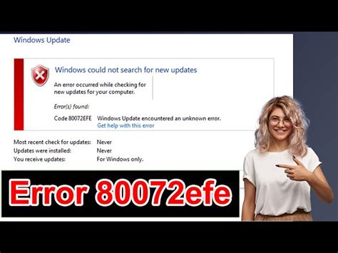 Guide To Fix Window Update Error 80072efe Error In Windows Cant