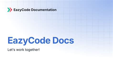 Eazycode Docs Eazycode Documentation
