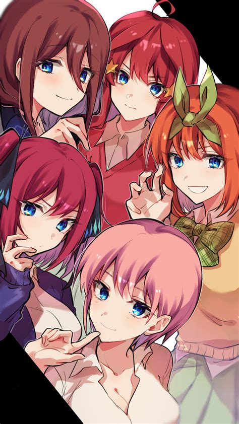 Nakano Nino Nakano Miku Nakano Yotsuba Nakano Itsuki And Nakano Ichika Go Toubun No